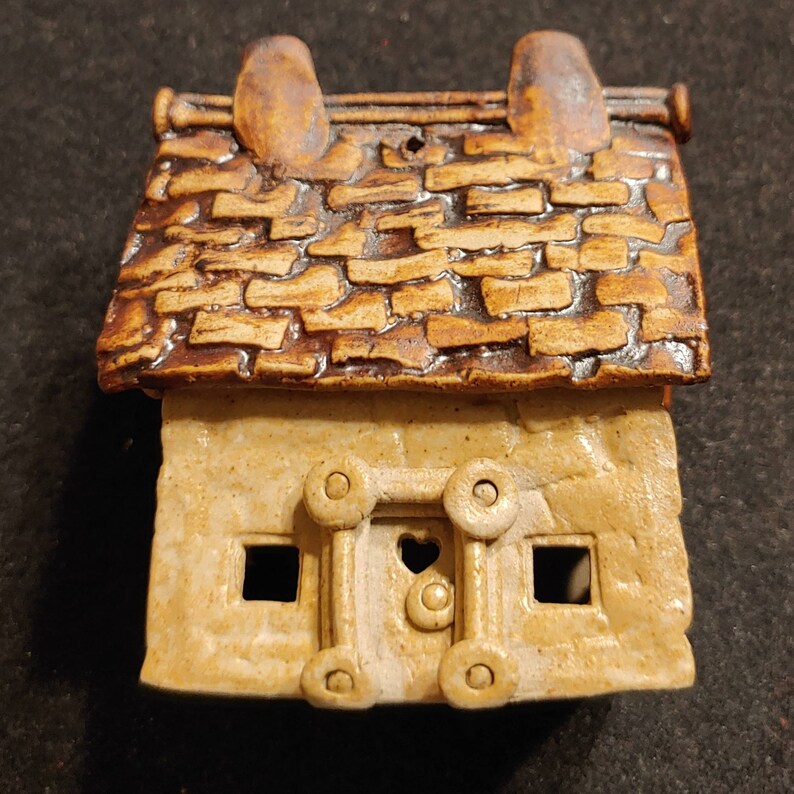 Windy Meadows Pottery Sculpture. Mini Clay House/cottage. Handmade by ...
