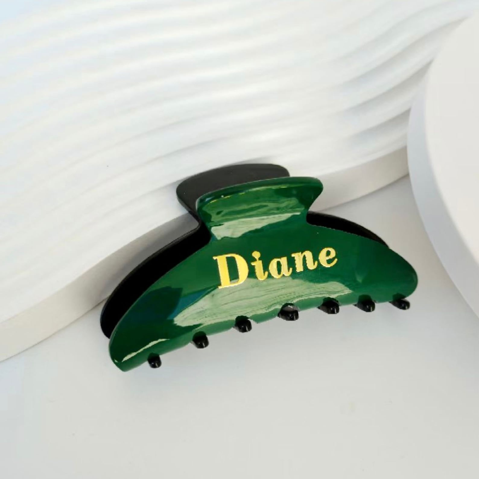 Custom Hair Claw Clips With Name/initials Metal Text/ Name - Etsy