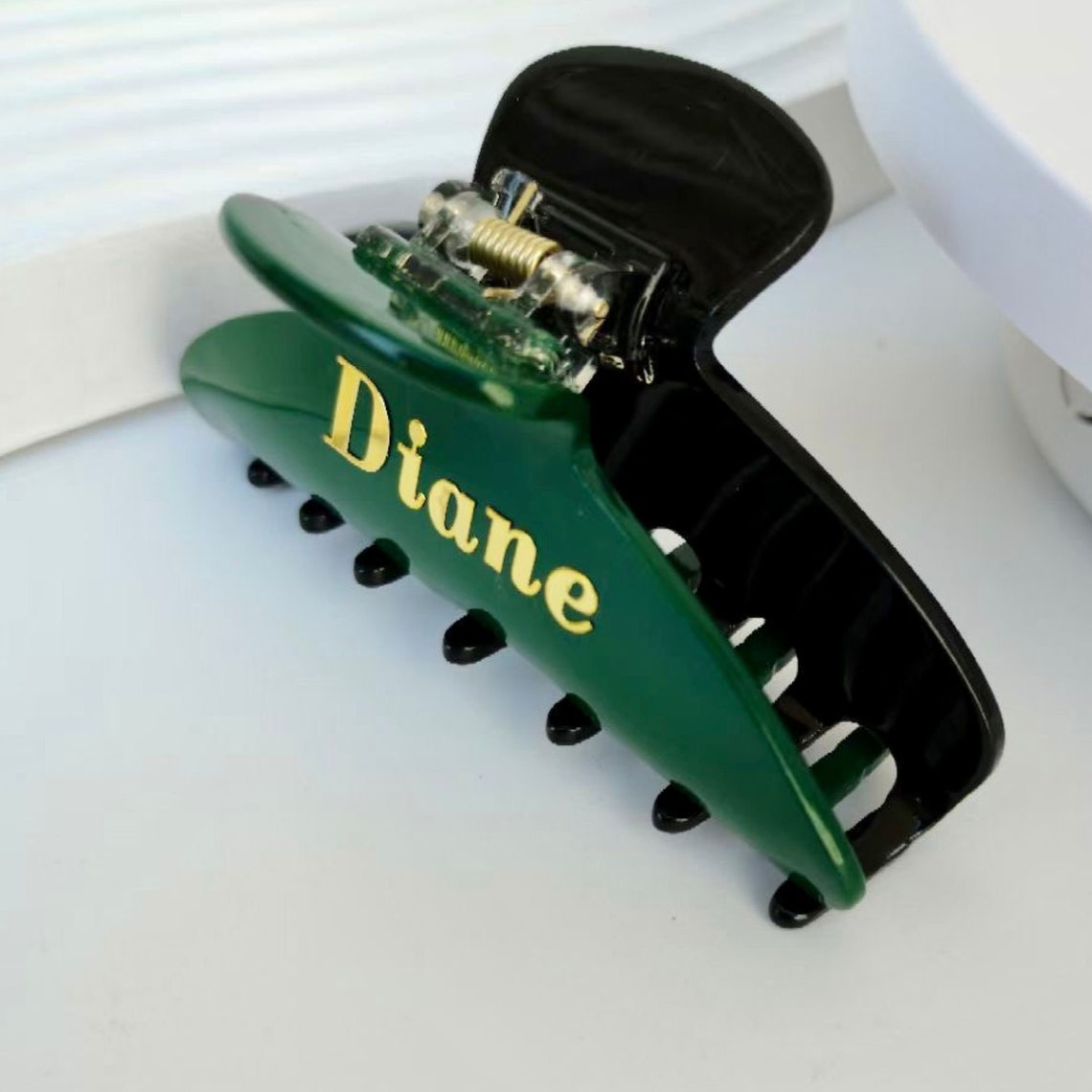 Custom Hair Claw Clips With Name/initials Metal Text/ Name - Etsy