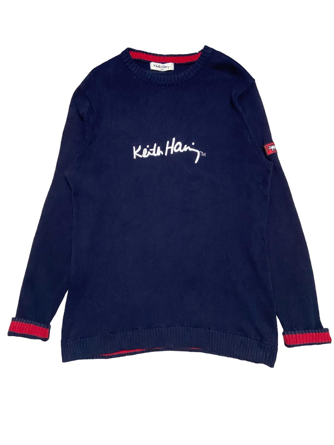 Keith Haring Embroidered Knitted Sweater - Etsy