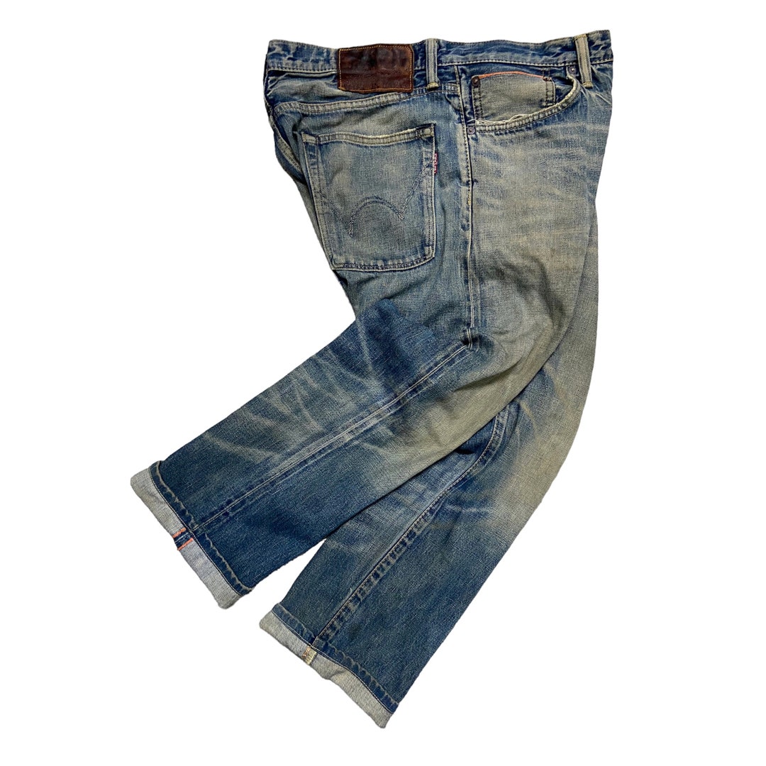 Vintage Edwin Selvedge Distressed Denim - Etsy