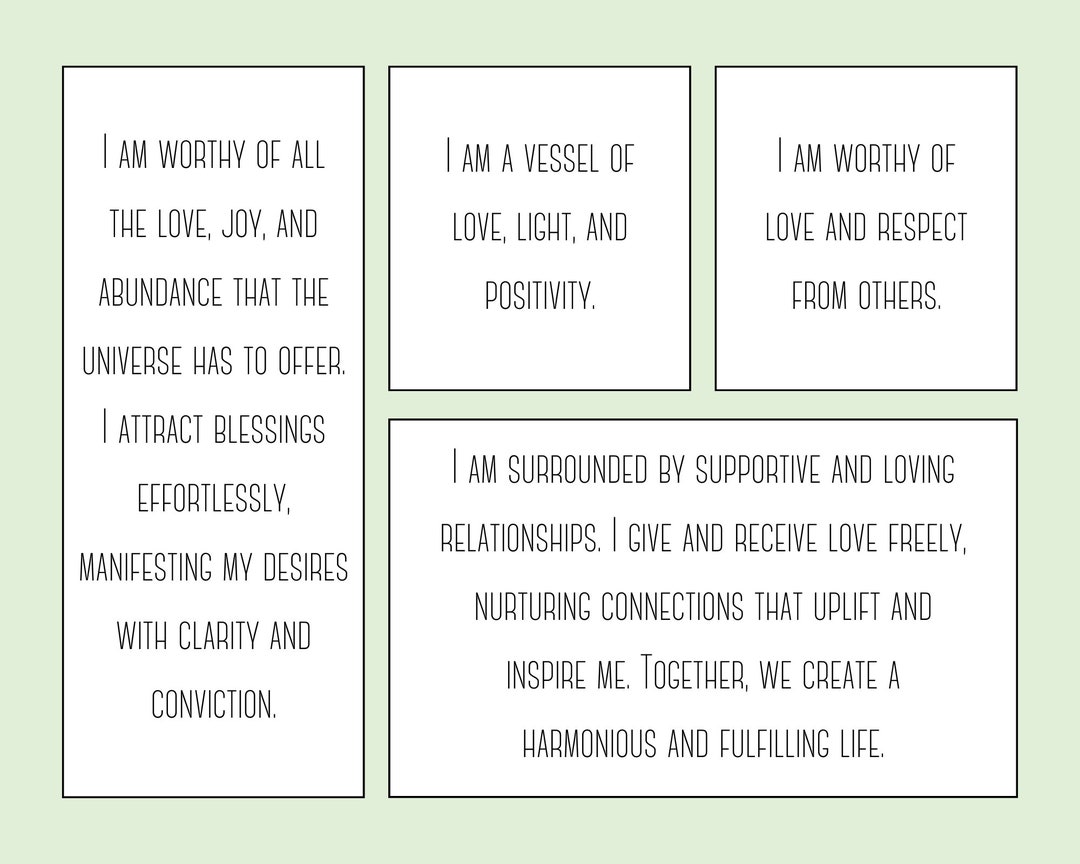 Printable Positive Affirmation Cards - Etsy