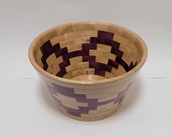 Stave Style Segmented Wood Turned Bowl - Etsy