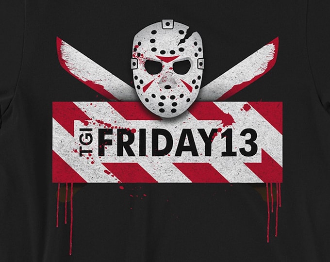 Jason, Friday the 13th Parody Tee, TGIF, Halloween, Vintage-style ...