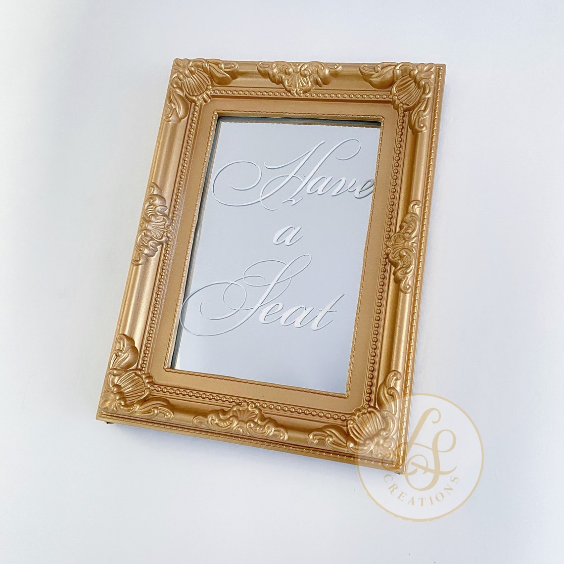 Gold Vintage Mirror Wedding Sign Baroque Ornate - Etsy