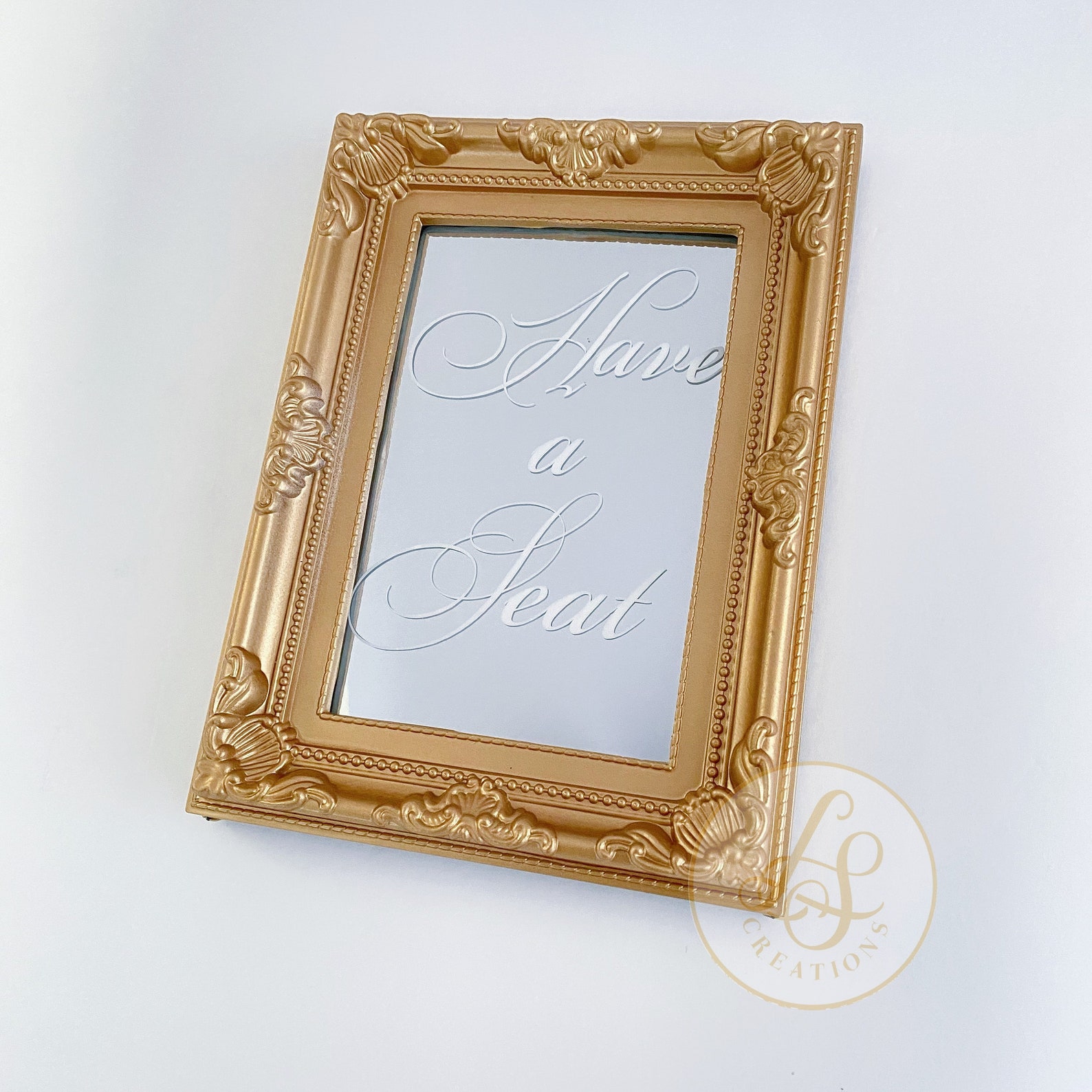 Gold Vintage Mirror Wedding Sign Baroque Ornate - Etsy