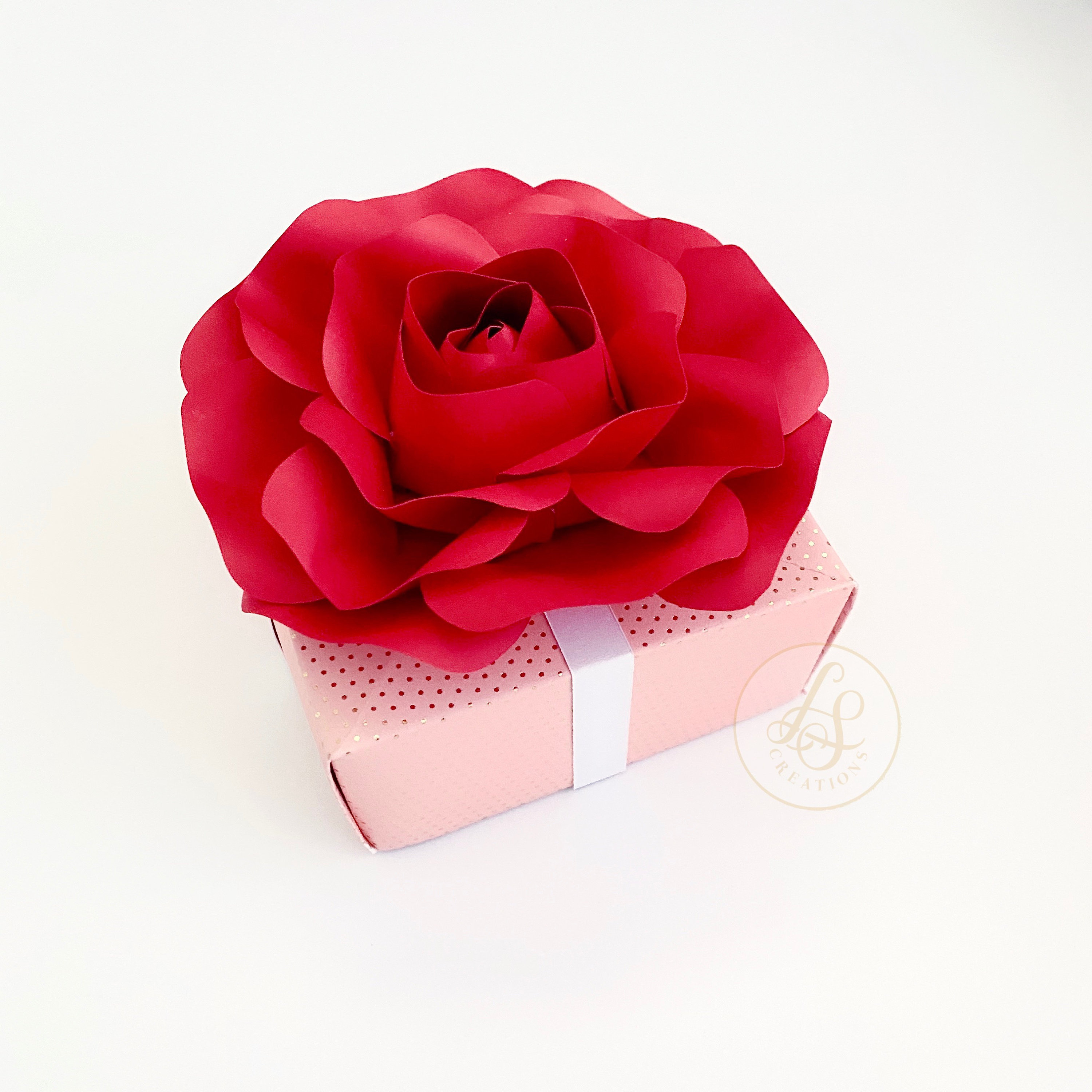 Elegant Paper Flower Gift Box Wedding Bridesmaid Gift | Etsy