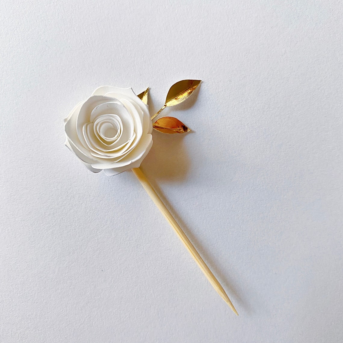 Paper Rose Cupcake Topper - Bridal Shower, Birthday Party, Wedding ...