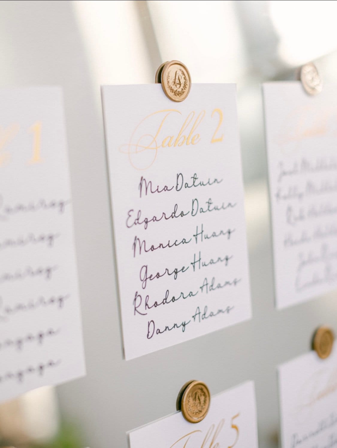 Seating Chart Wax Seal Writing Wedding Quince Debut - Etsy