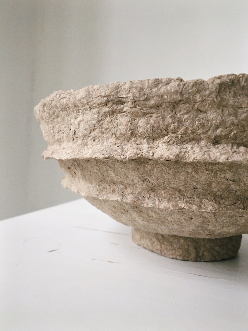 Handmade Organic Texture Papier-mâché Bowl - Etsy