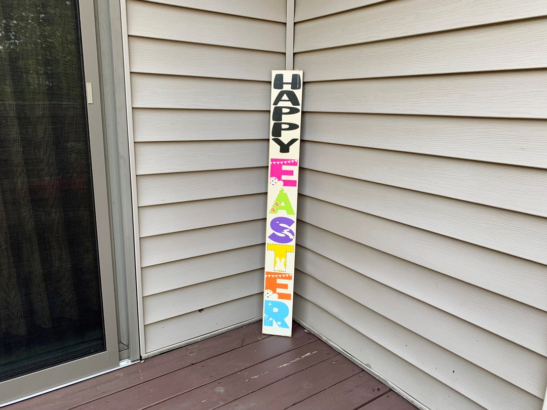 Happy Easter, Happy Easter Porch Sign, Welcome Porch Sign, Porch Leaner ...