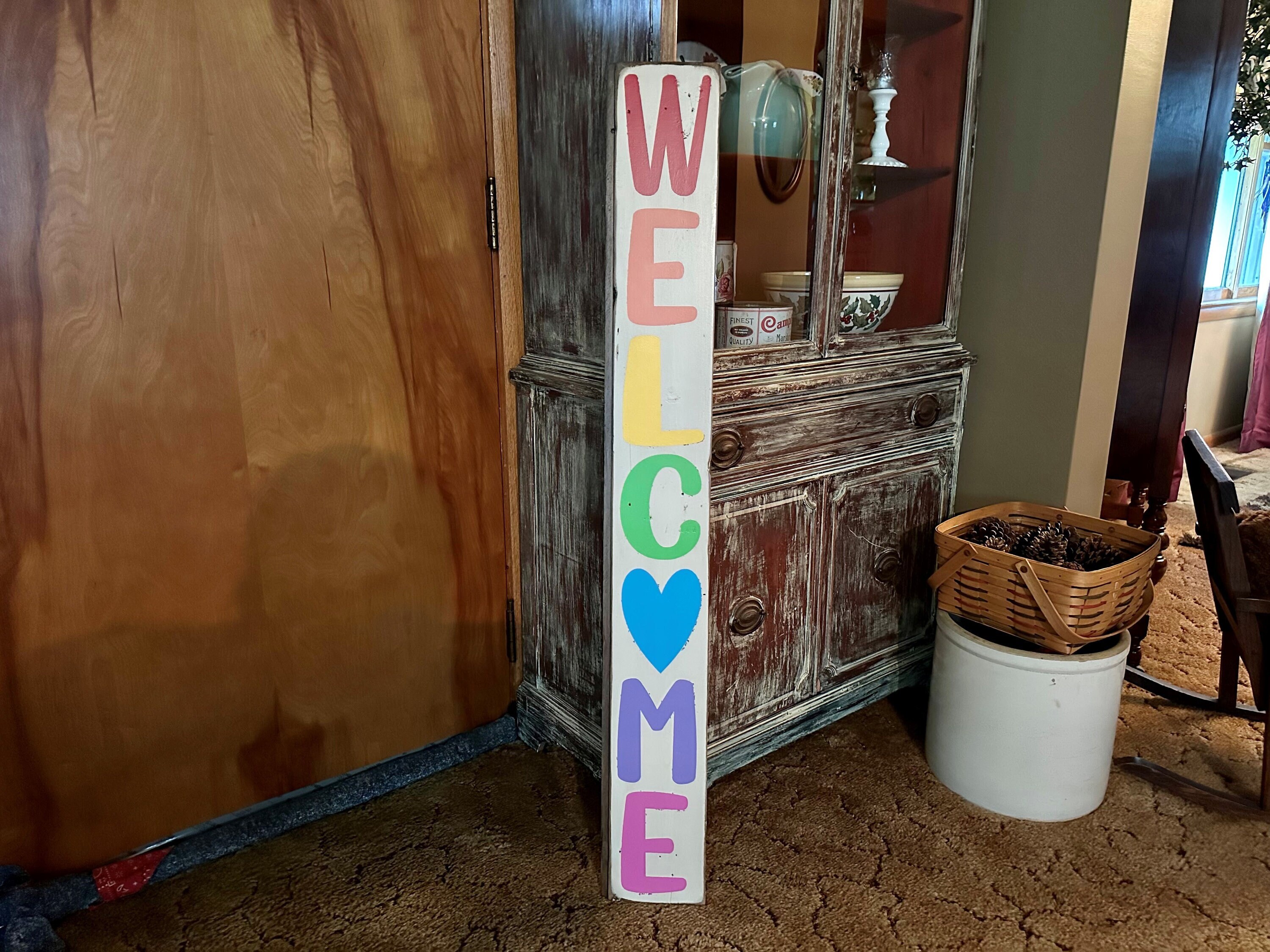 Rainbow Welcome Porch Sign | Pride Outdoor | Welcome Sign | LGTBQ ...