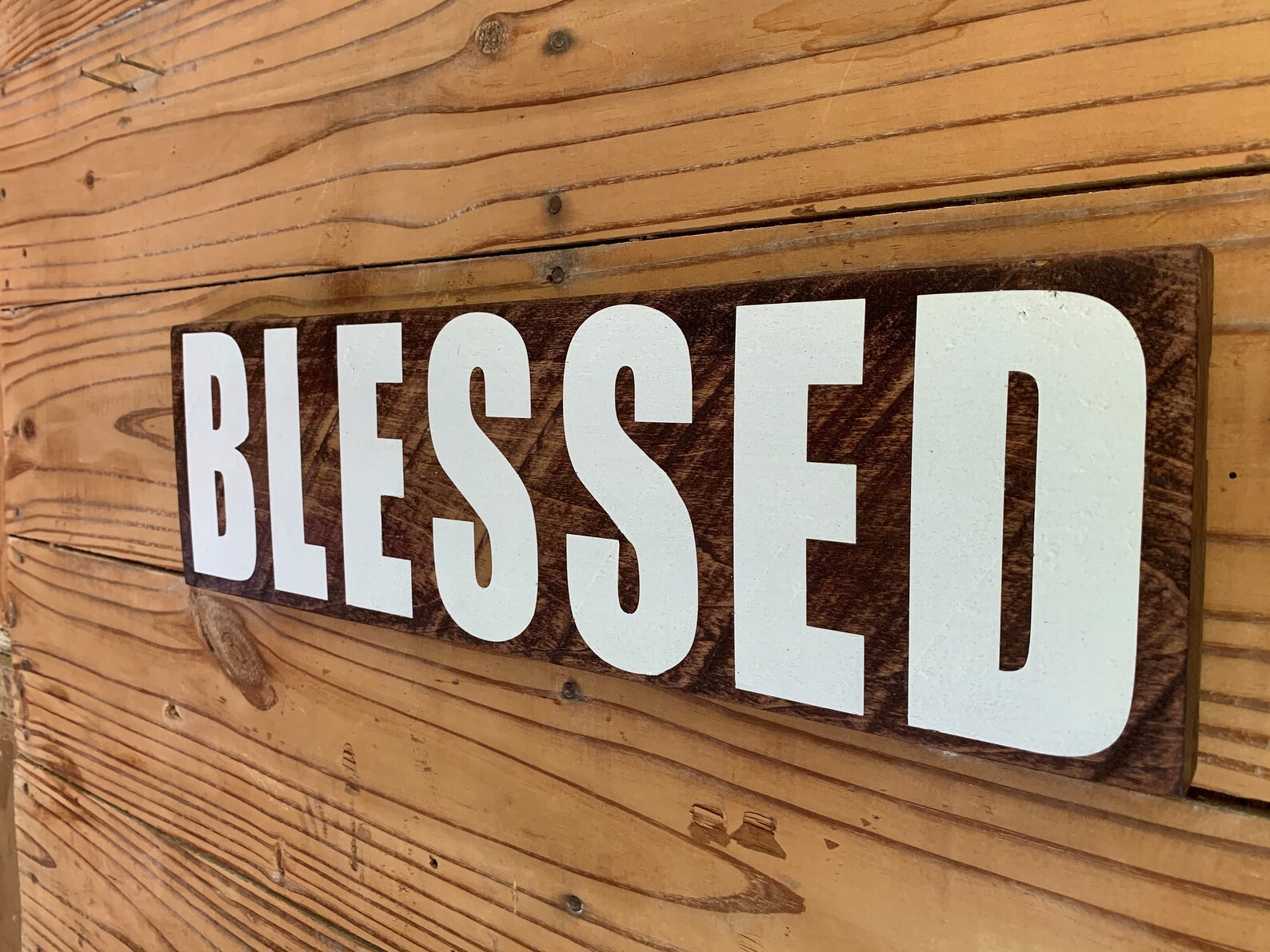 Blessed Wood Block Sign, Blessed Sign, Blessed, Blessed Decor, Home ...