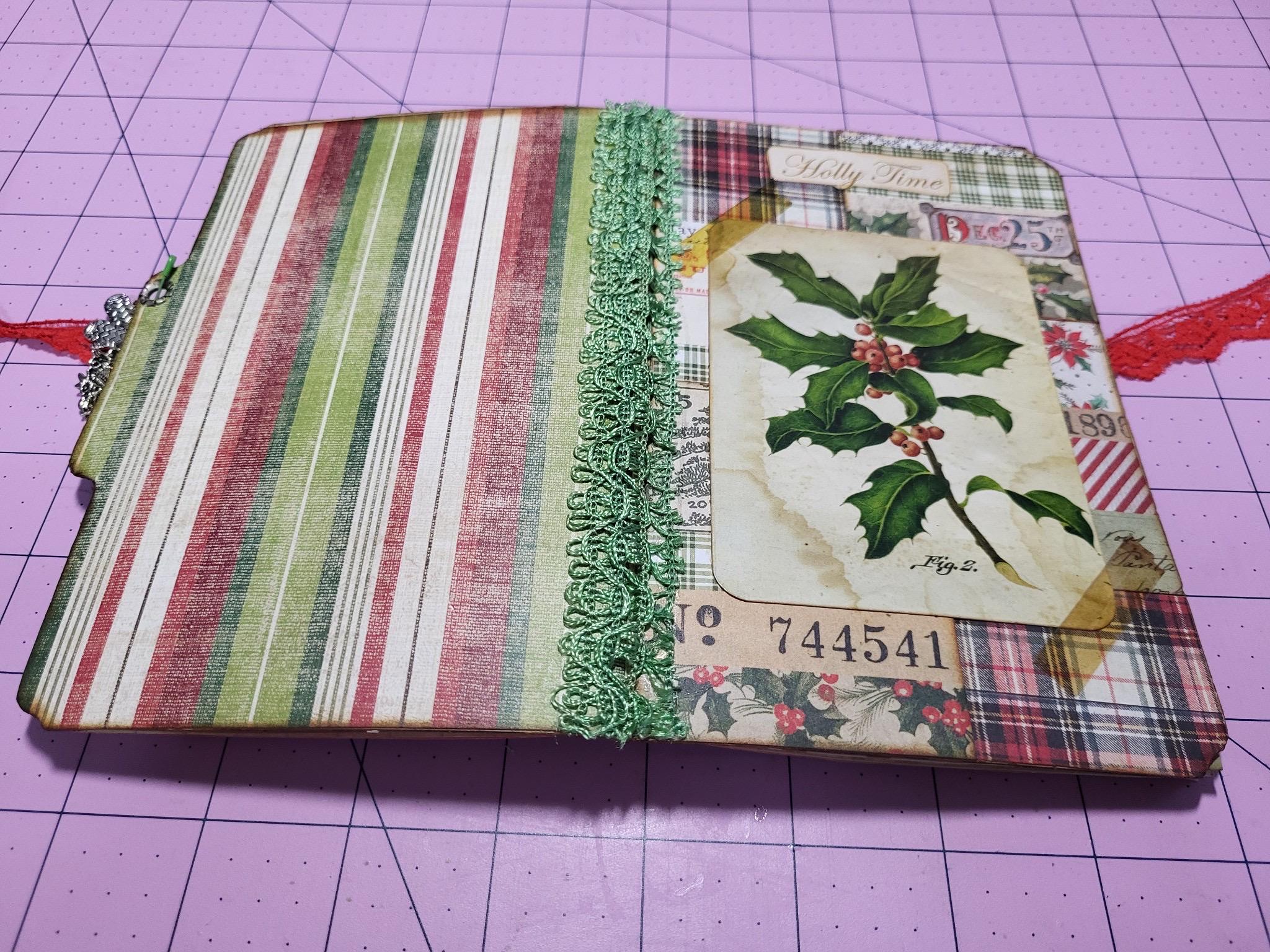 Handmade Tim Holtz File Folder holly Time Christmas Journal - Etsy
