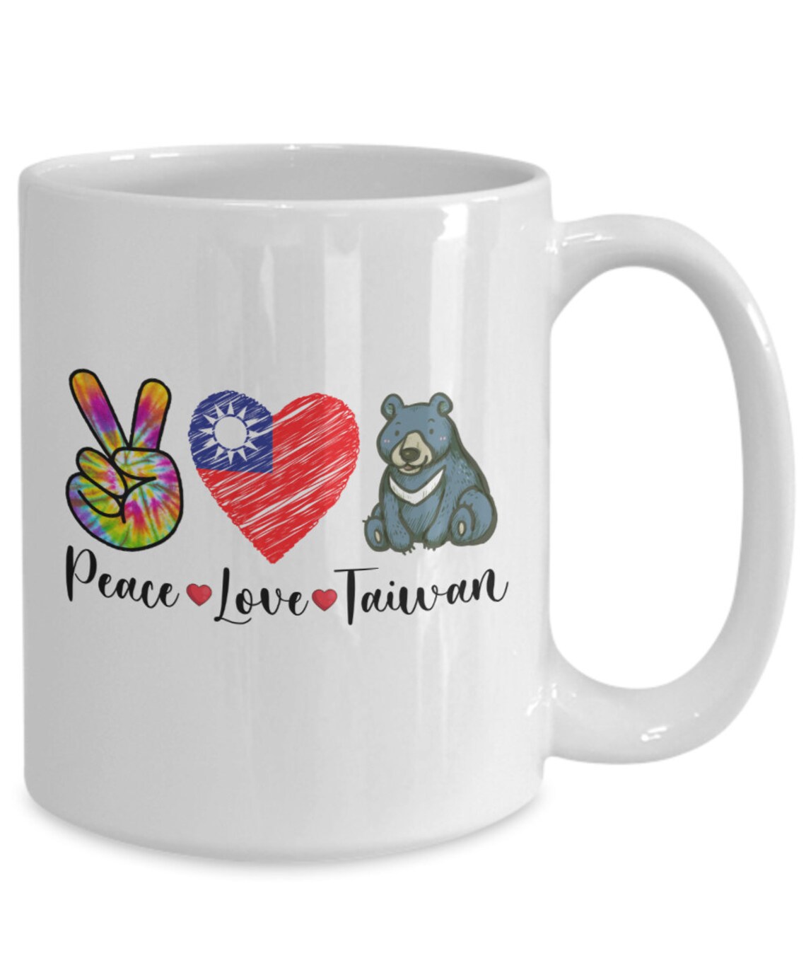 Peace Love Taiwan Coffee Mug, Taiwan Gift Tea Cup, Traveller Souvenir ...