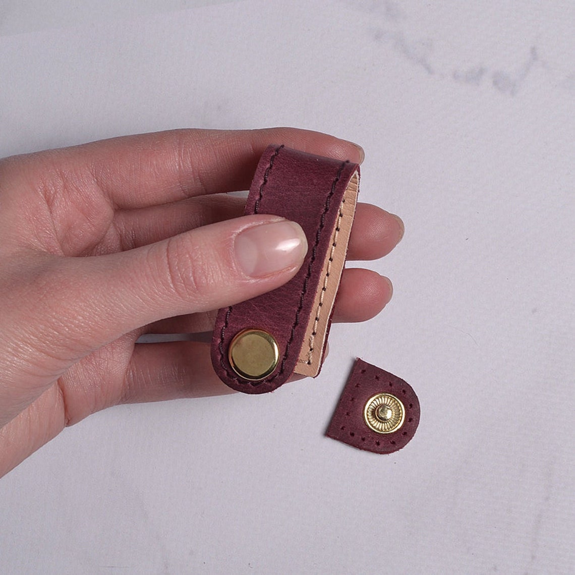 Genuine Leather Clasp for a Backpack or Wallet Flap for a - Etsy