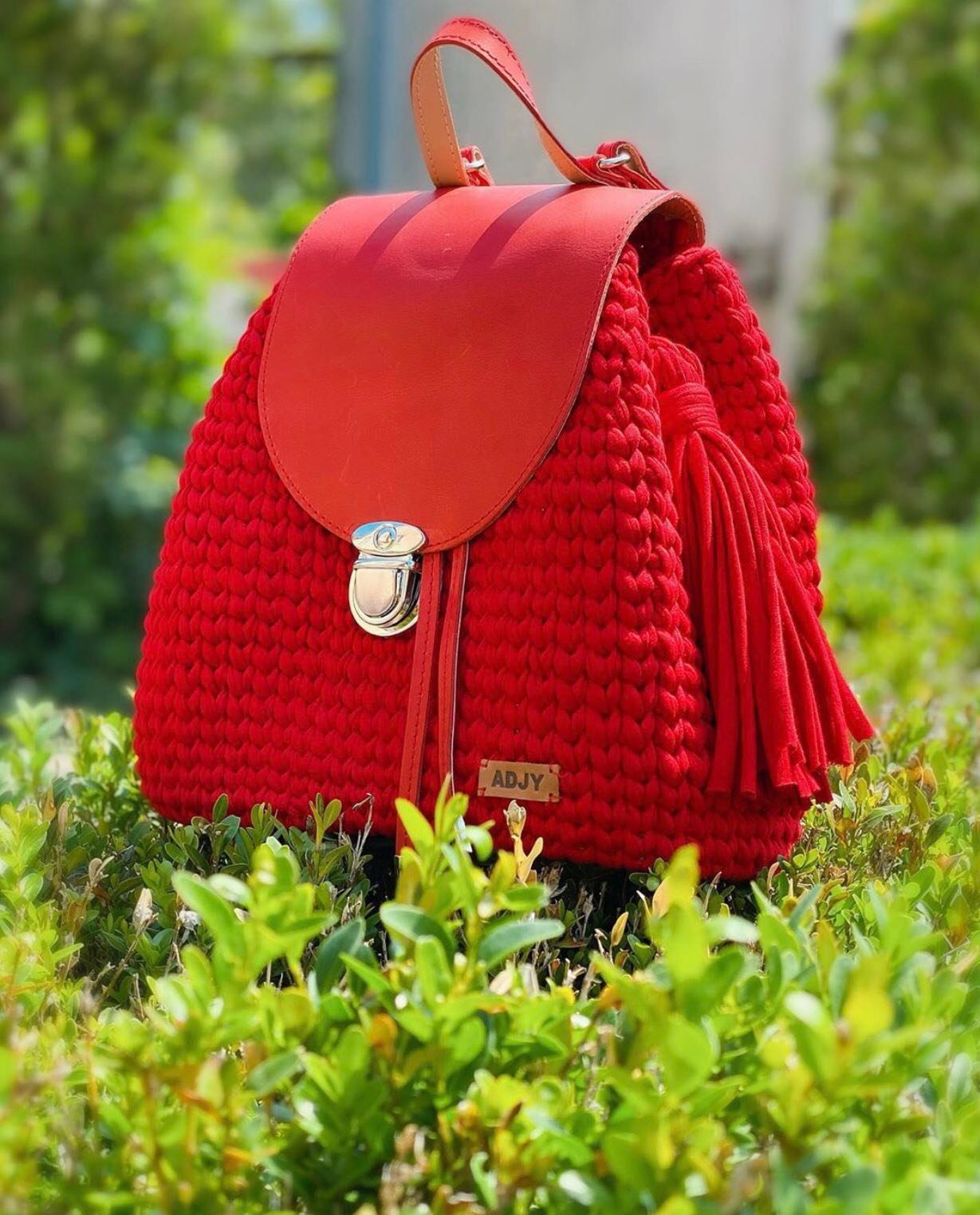 Kit for Crochet and Knitting Backpack Genuine Leather Set With - Etsy