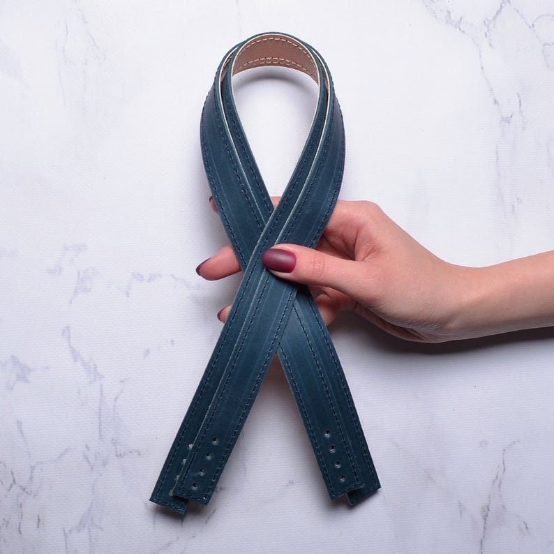 Set of 2 Leather Handles for Bags and Shoppers 70х2. Sew-on | Etsy