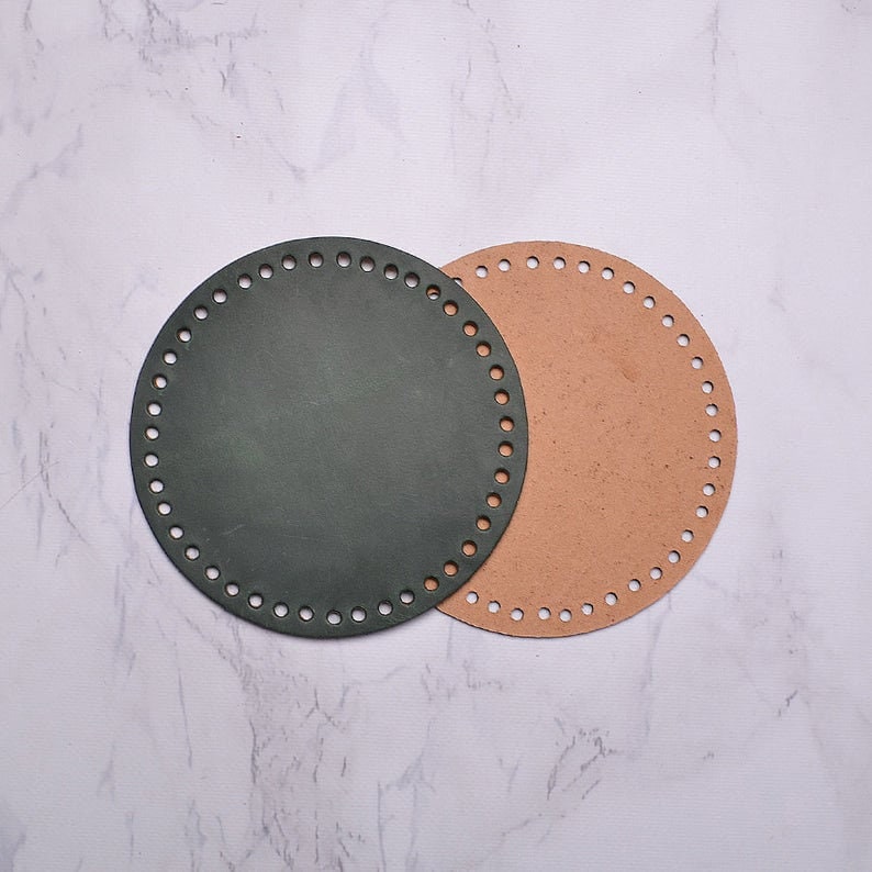 Bottom 16 Cm for Bag, Backpack or Home Basket Made of Genuine Leather ...