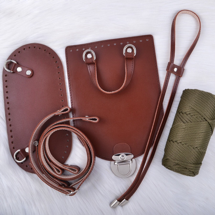 Kit for Crochet and Knitting Backpack Genuine Leather Set With - Etsy