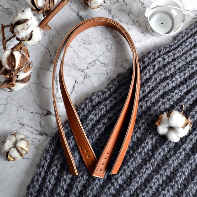 Set of 2 Handles for Bags 70x2mm Made of Eco-leather. Sew-on | Etsy