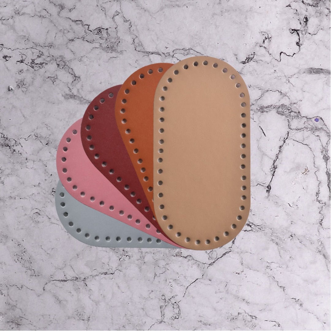 Oval Faux Leather Base 20x10 for the Bag, Details for Knitting Bag ...