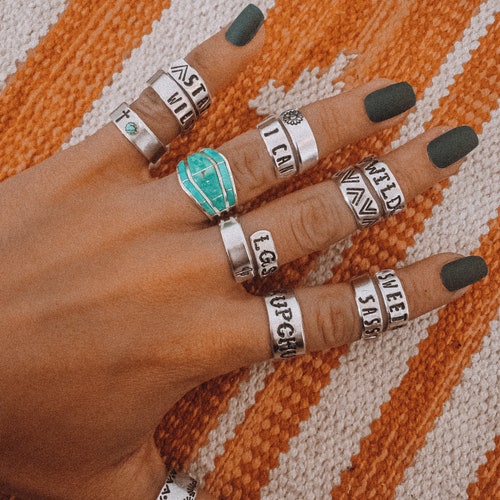 Personalized Wrap Rings - Etsy