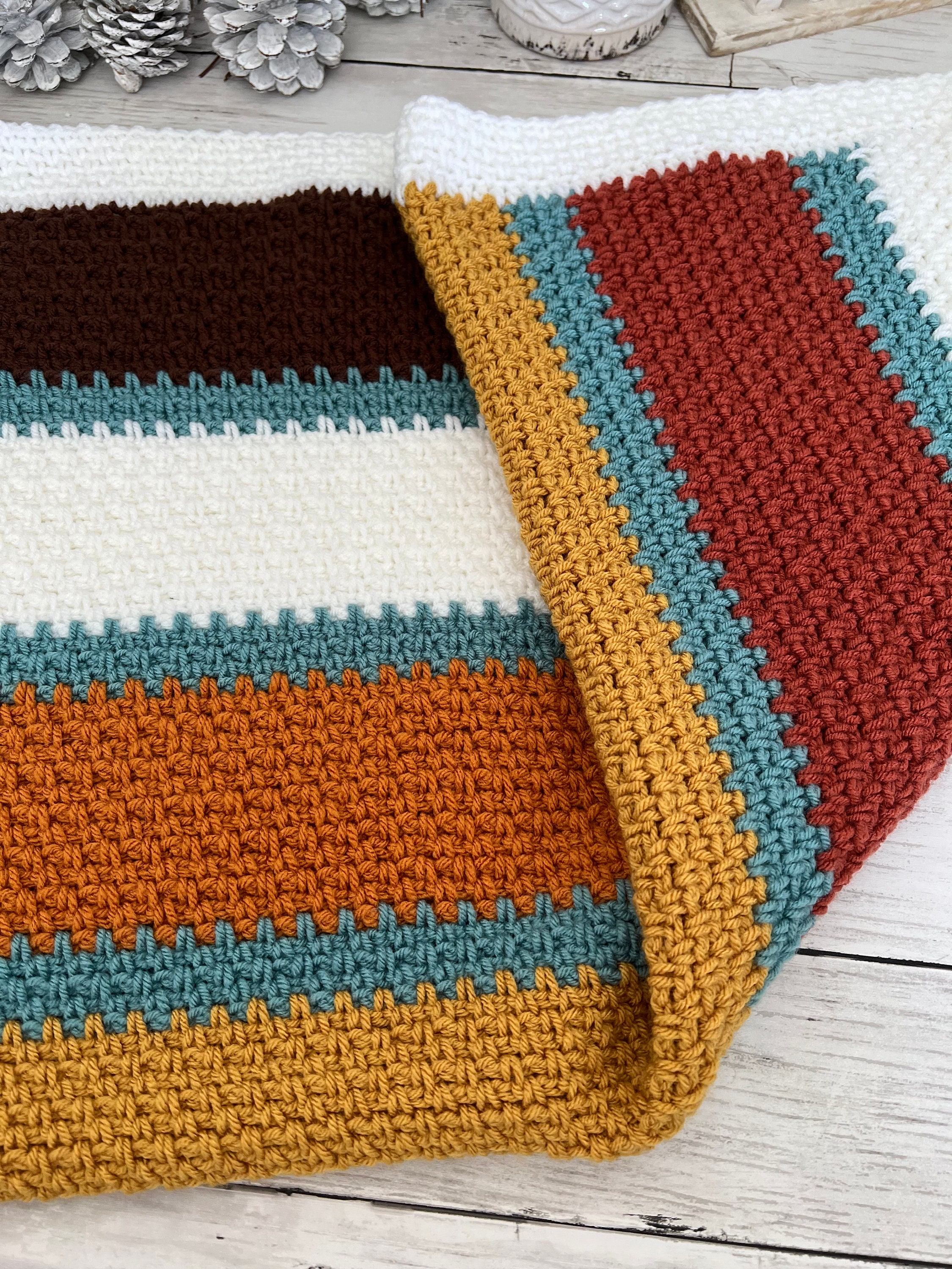 Teal Baby Blanket Mustard Baby Blanket Rust Baby Blanket - Etsy