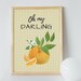 Oh My Darling, Clementine Decor, Wall Art Print, Sing a Long, Humorous ...