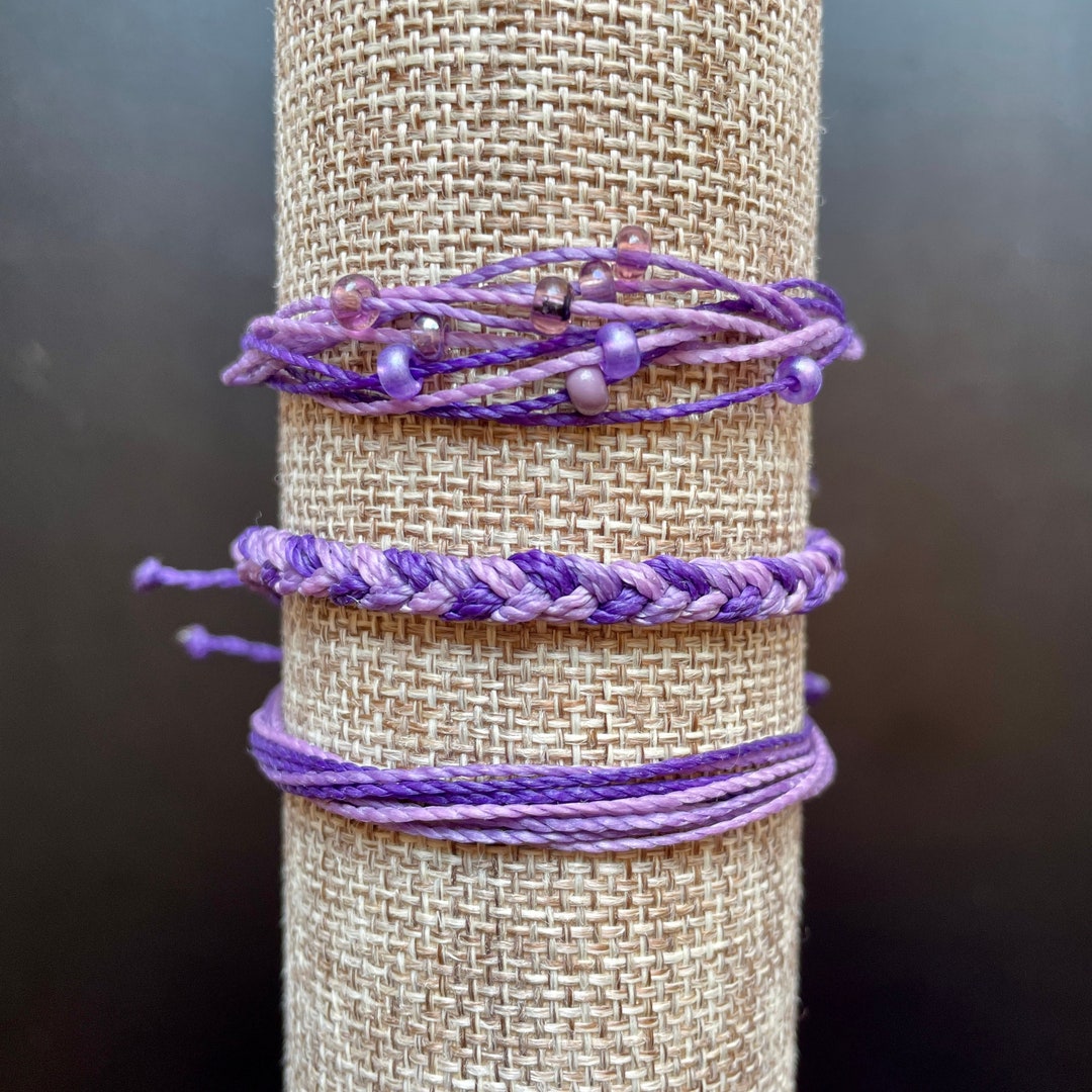 Purple Awareness Bracelets/lupus Awareness/alzheimer's Awareness ...