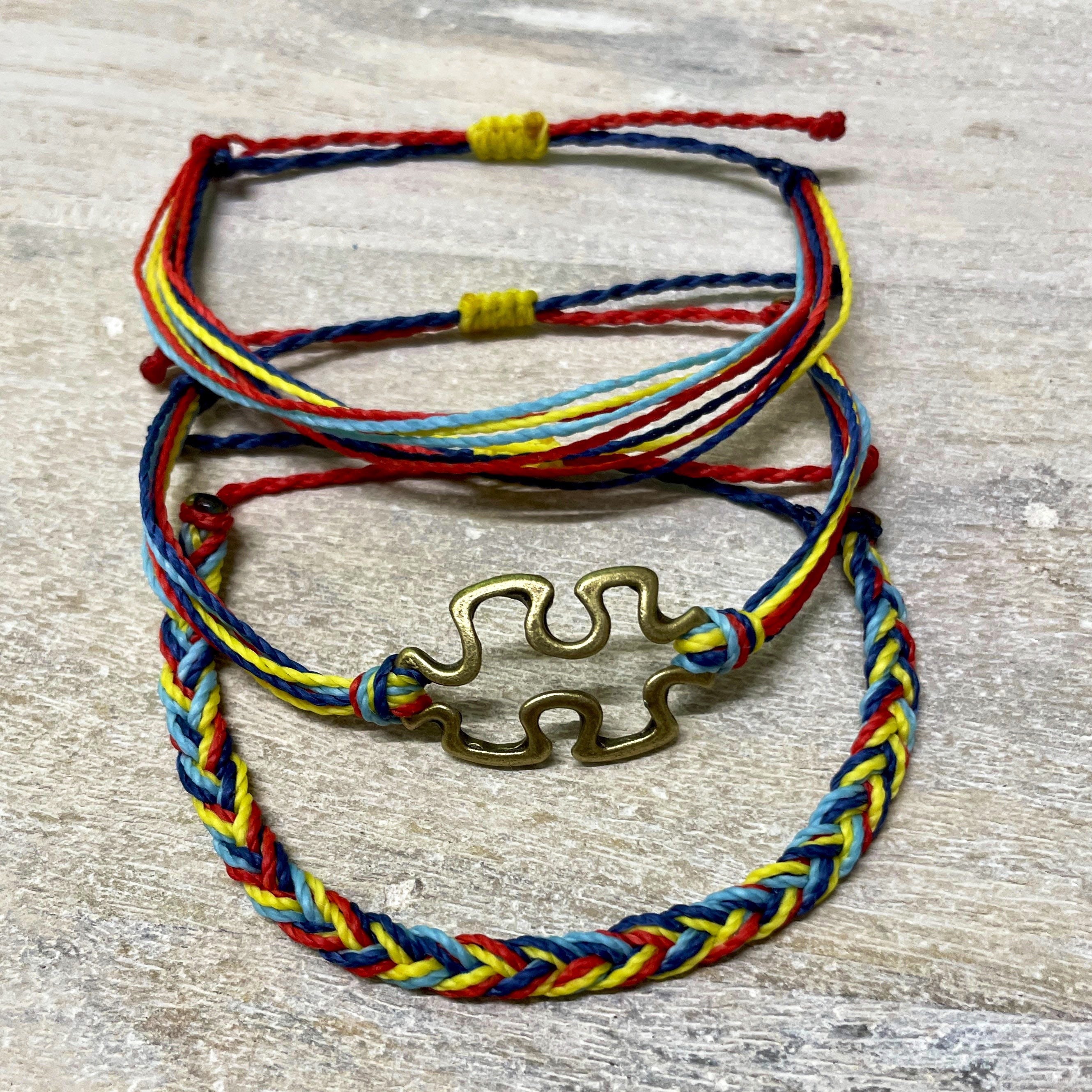Autism Awareness Bracelet/puzzle Piece Bracelet - Etsy