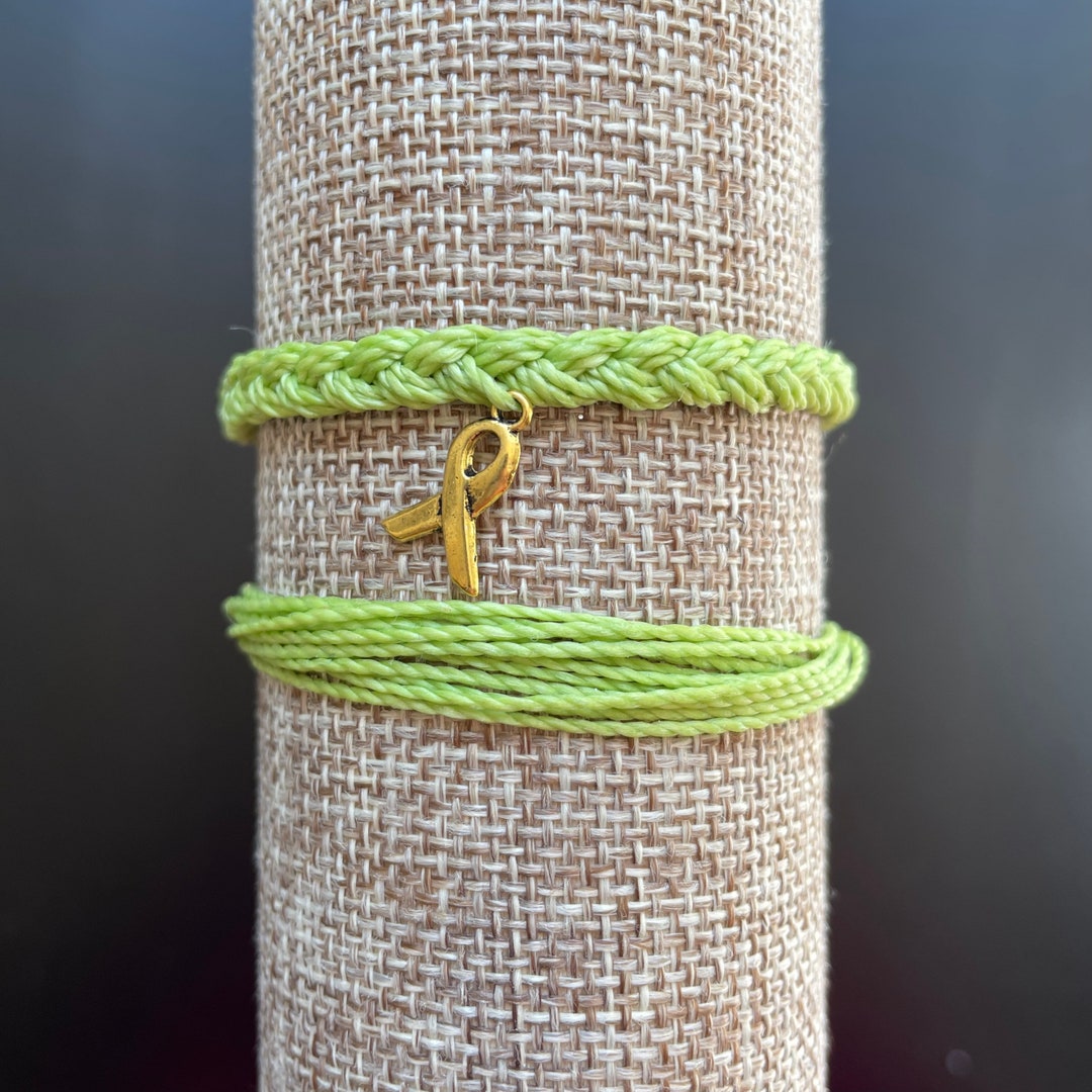 Lymphoma Awareness Bracelet/muscular Dystrophy Awareness Bracelet/lime ...