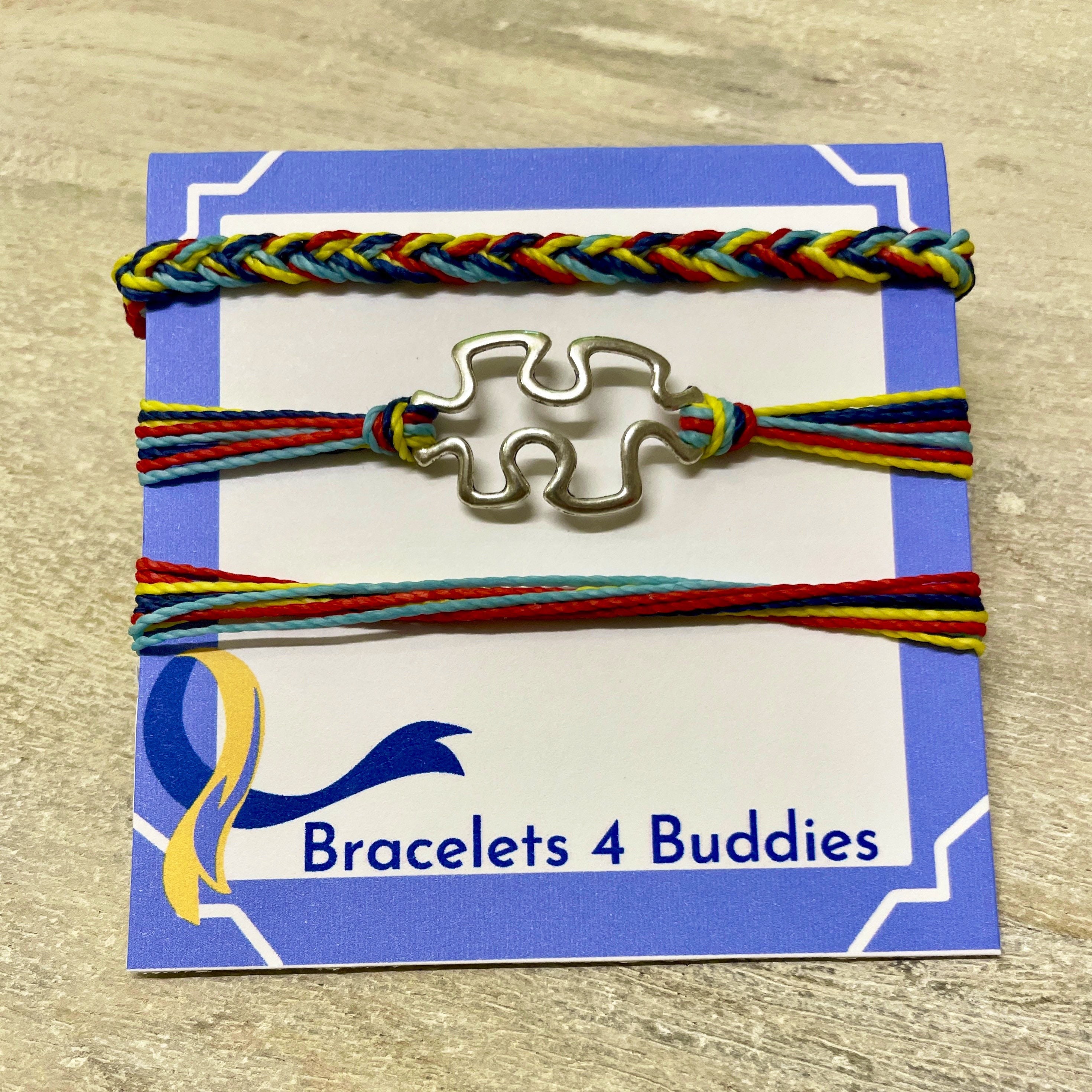Autism Awareness Bracelet/puzzle Piece Bracelet - Etsy