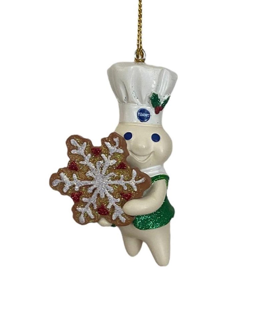 Vintage Danbury Mint Pillsbury Doughboy Glitter Holiday Christmas ...