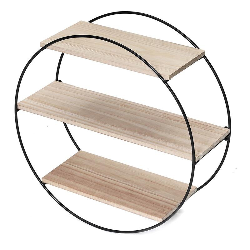 Shelving Round Wall Rack Shelf ， Multifunction Simple Wall Clutter ...