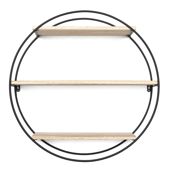 Shelving Round Wall Rack Shelf ， Multifunction Simple Wall Clutter ...