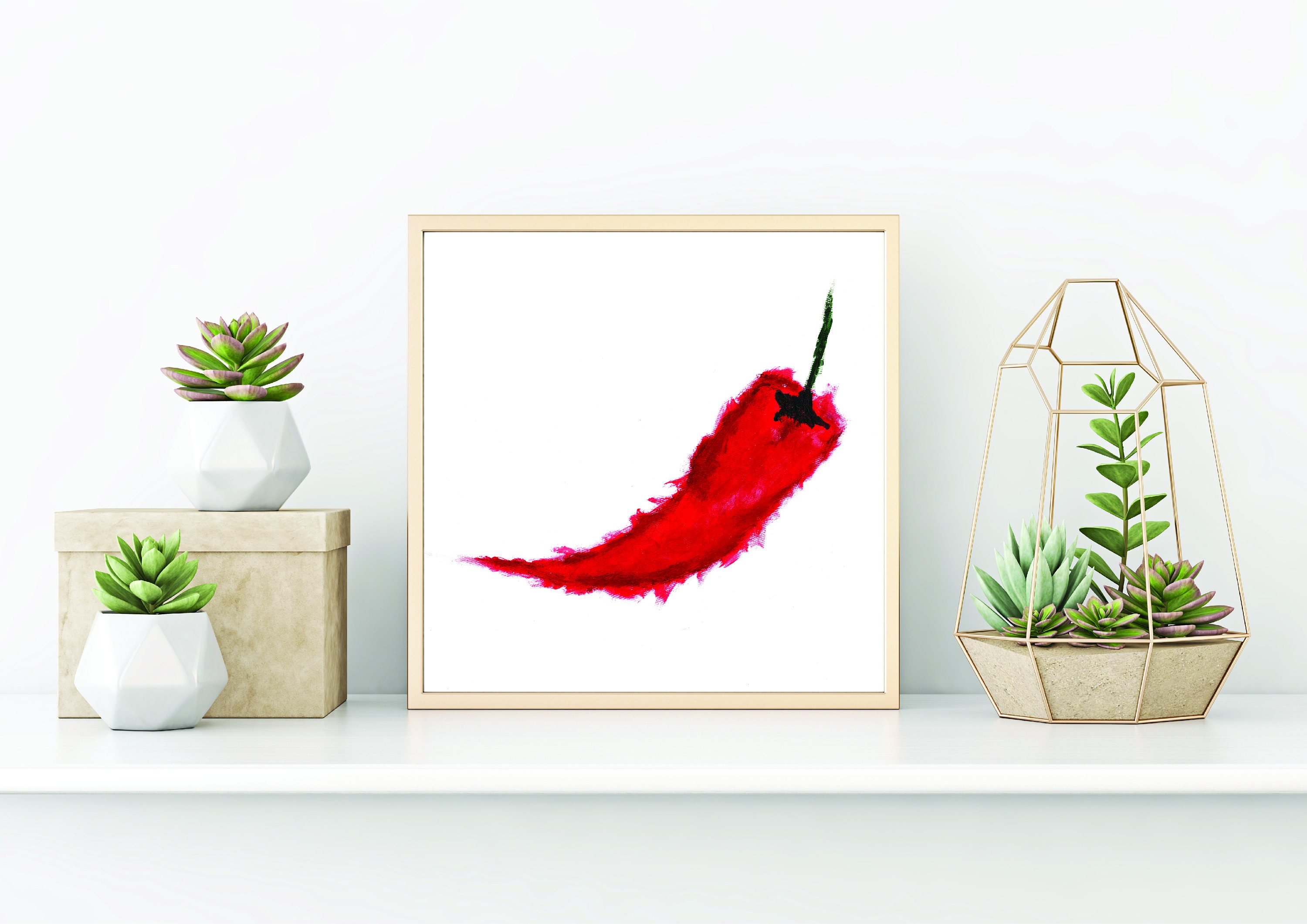 Chilli Painting Digital Print | Etsy