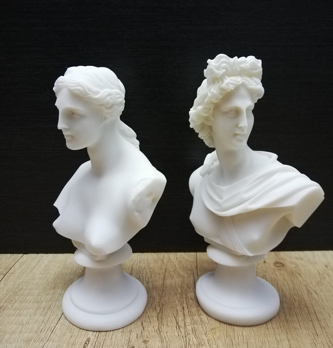 Venus de Milo Bust Head 15.5cm And Apollo Bust Head Greek Gods | Etsy