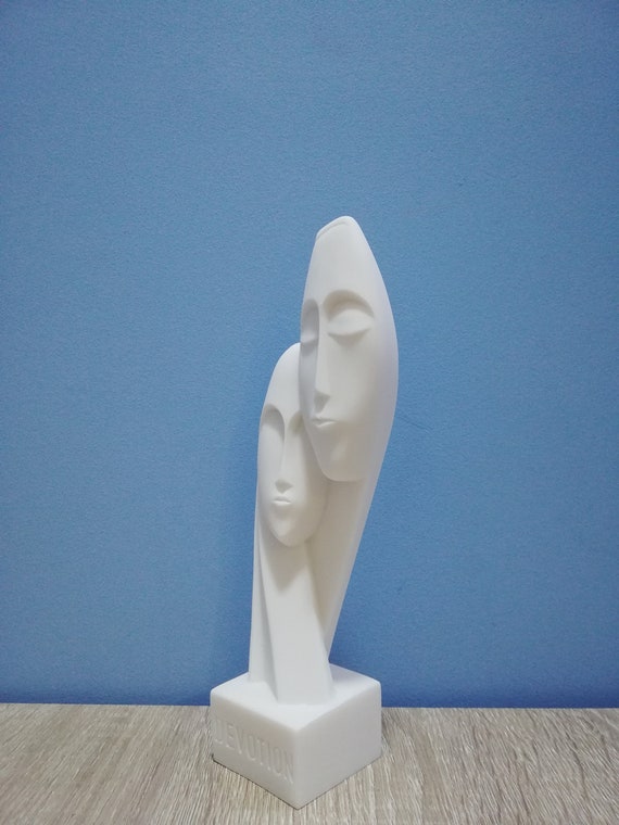 Devotion Greek Statue Cycladic Idol Love Between Couple 21cm 8.26in White Marble Alabaster Handmade Statue in Greece Etsy Ireland