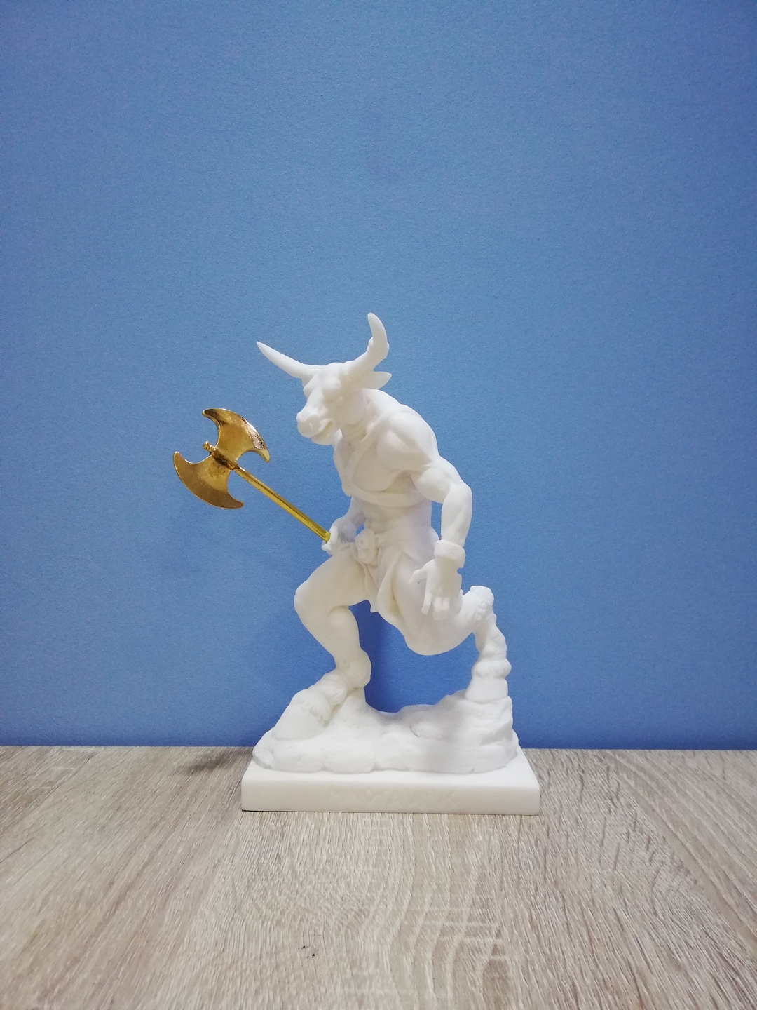 Minotaur Ancient Greek Statue Cretan Bull 21cm-8.26in White Marble ...