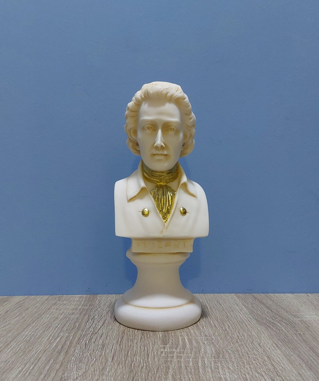 Wolfgang Amadeus Mozart Bust Head 24cm-9.45in Famous Composer Alabaster ...