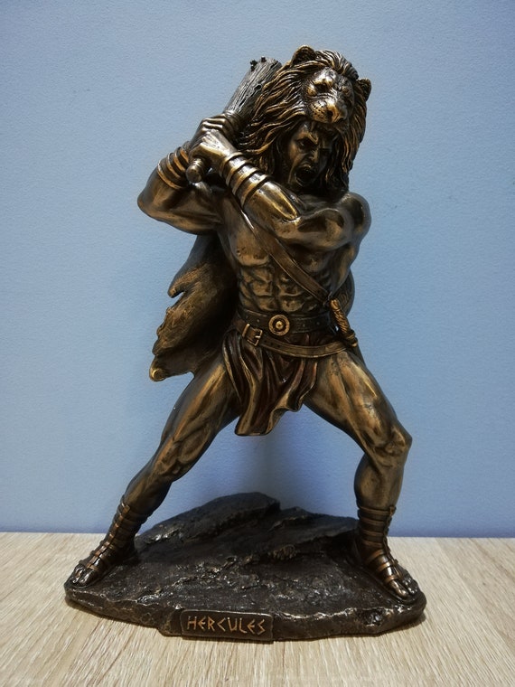 Free Tracking Number 10.43in Ancient Greek Hero Resin and Bronze Statue ...
