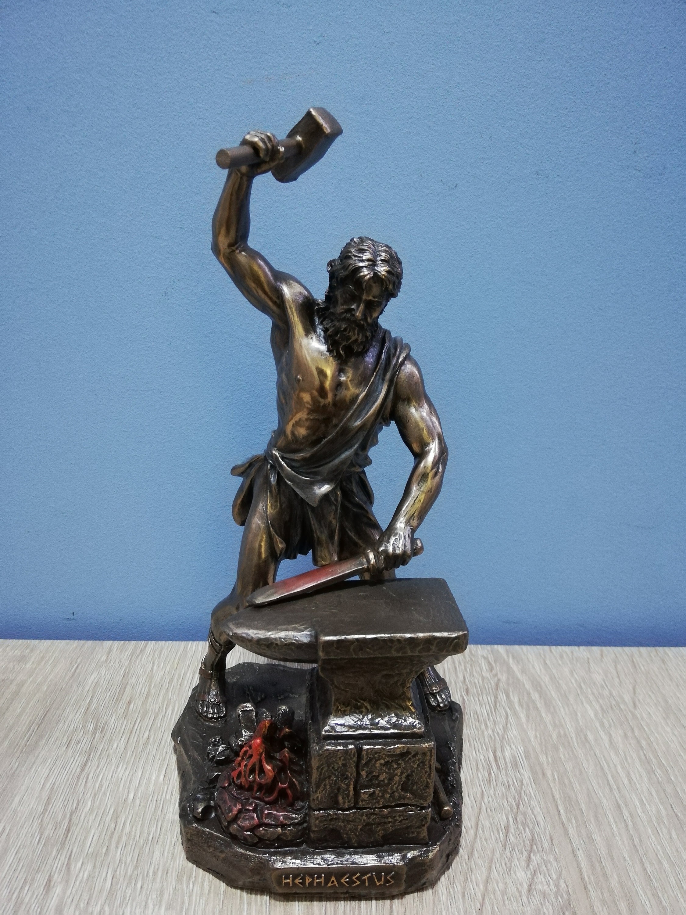Hephaestus Greek God of Blacksmiths 22cm 8.66in Roman God | Etsy