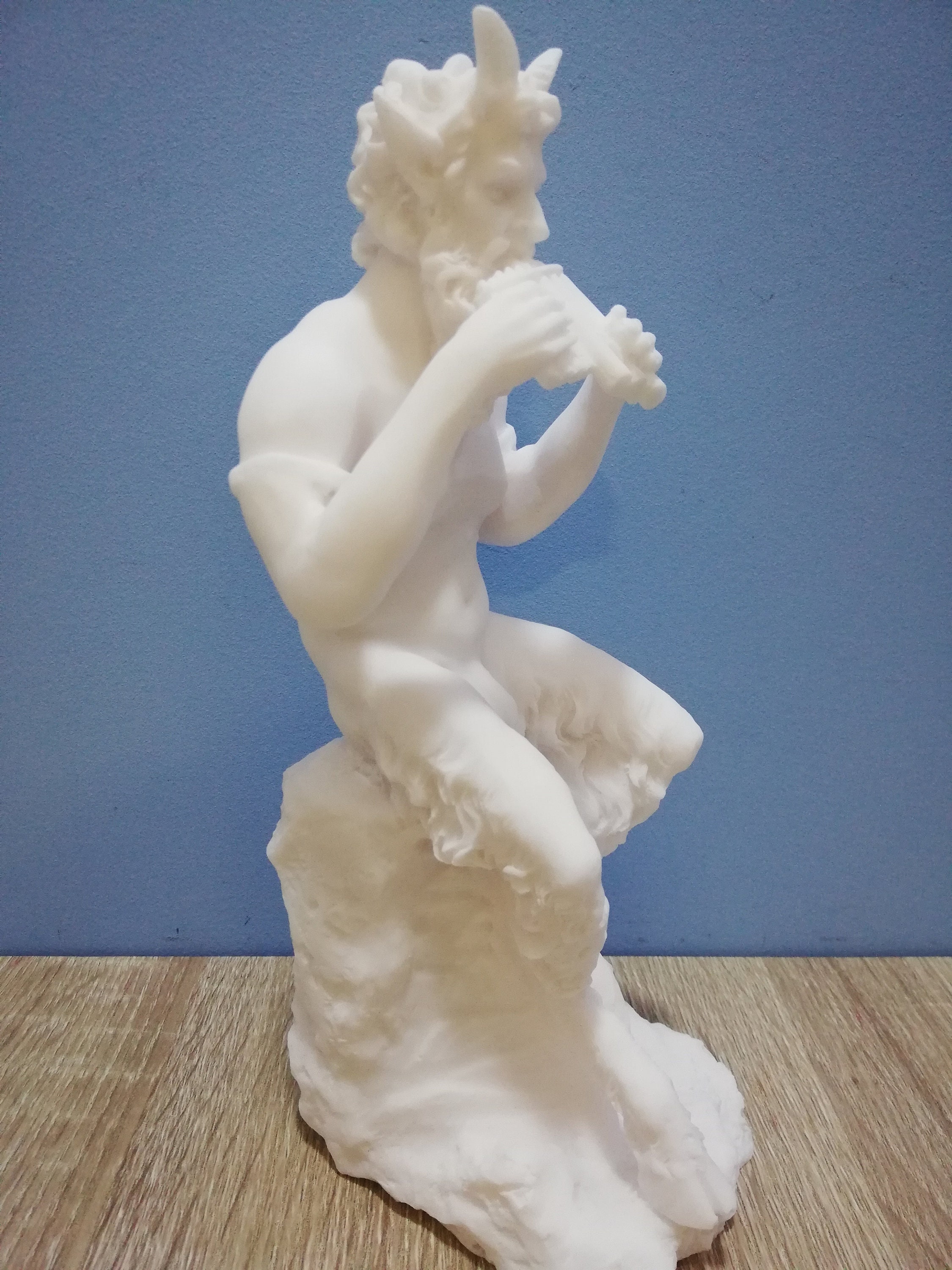 Satyr on a Rock 9.25in-23.5cm Pan Faun Nude Male Greek Mythology Sex ...