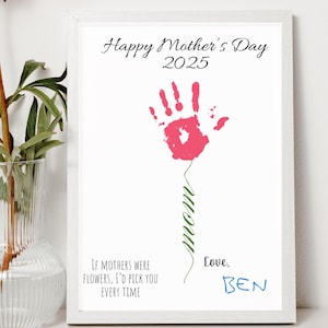 Mothers Day Handprint Craft Art Printable - Handprint Mothers Day ...