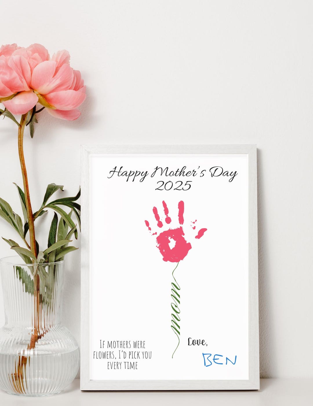 Mothers Day Handprint Craft Art Printable - Handprint Mothers Day ...