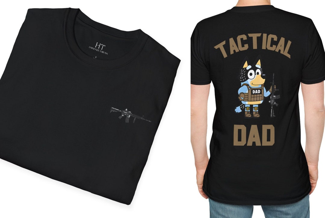 Bluey Dad Shirt Military Dad Gift for Toddler Dad Bluey Shirt Dad Bluey ...