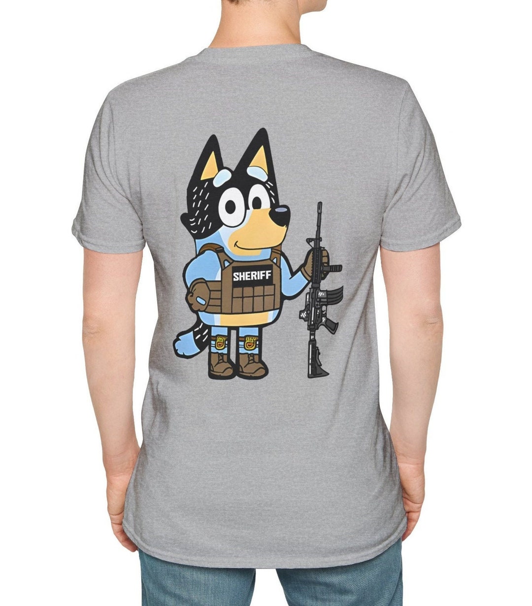 Bluey Shirt Police Officer Gifts Police Dad Dad Gift From Kids Bluey ...