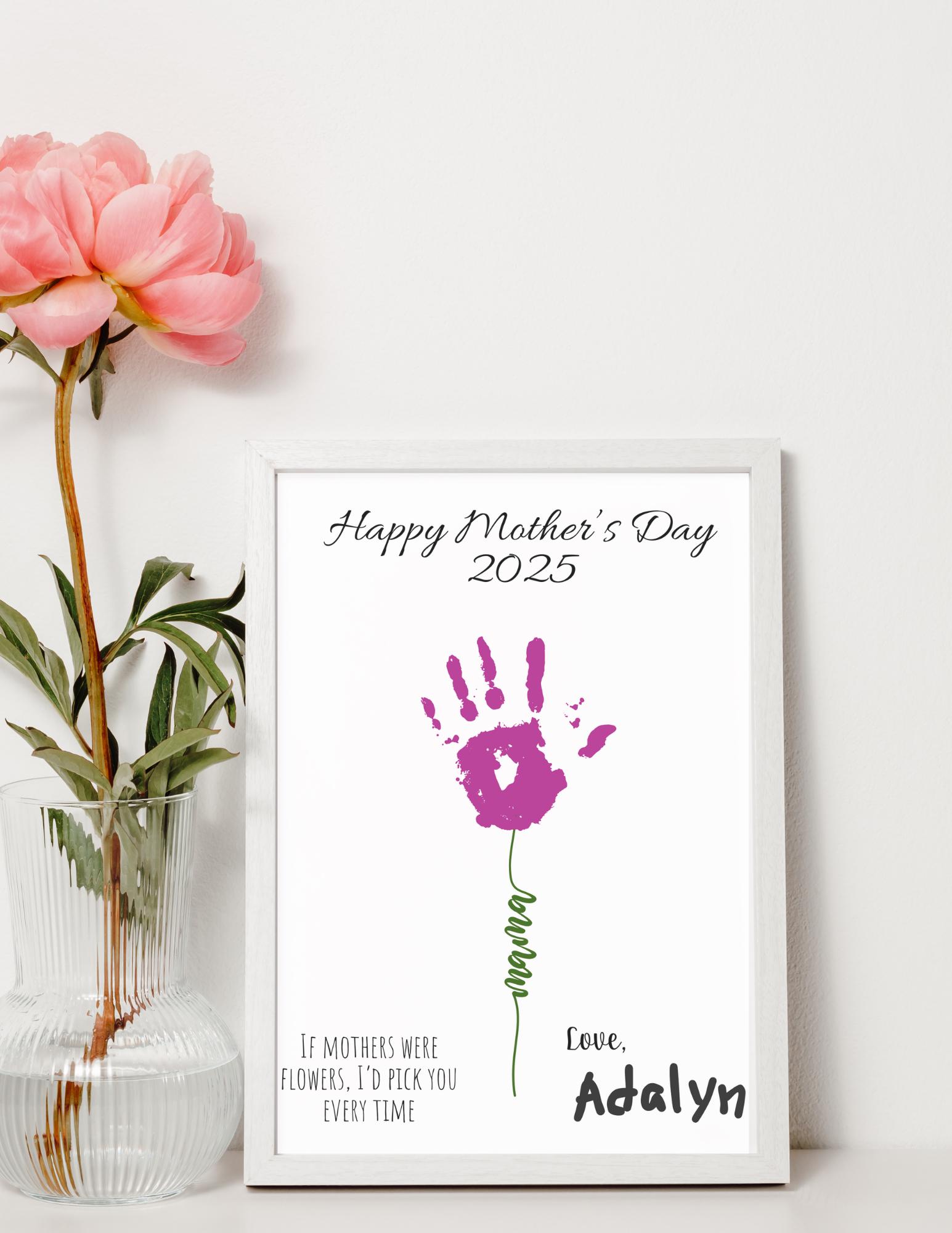 Mothers Day Handprint Craft Art Printable - Handprint Mothers Day ...