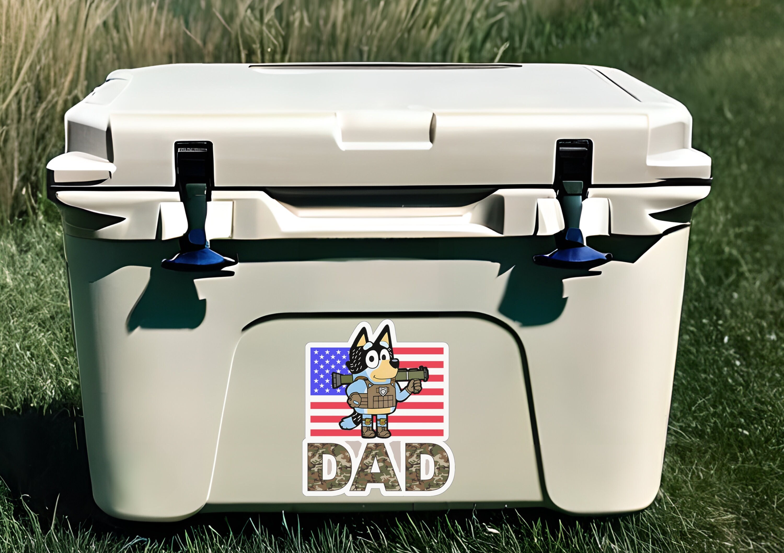 Tactical Dad Bluey Stickers One Piece Sticker Bluey Dad Military Dad ...